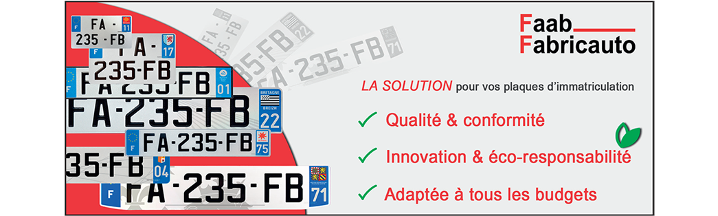 FAAB Fabricauto - La solution pour vos plaques d'immatriculation - Roady